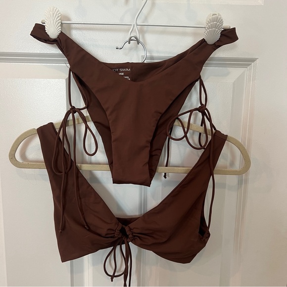 Riot Swim | Swim | Riot Swim Fox Bikini Top Bottom Chocolate Nwt | Poshmark